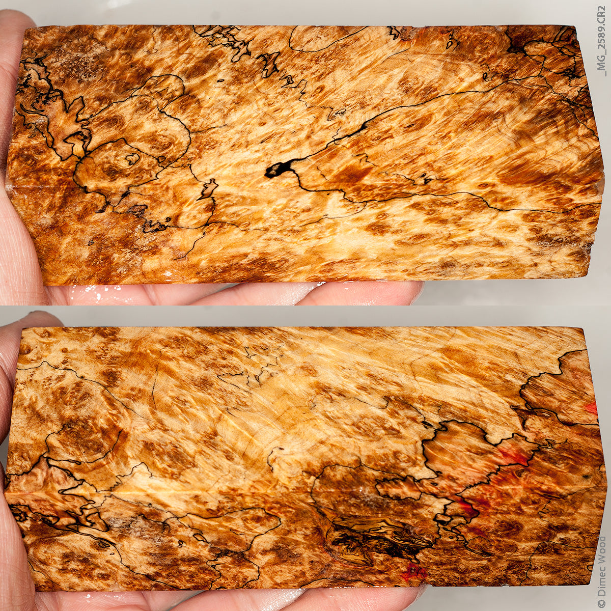 Stabilized wood spalted box elder burl block – Dimec wood