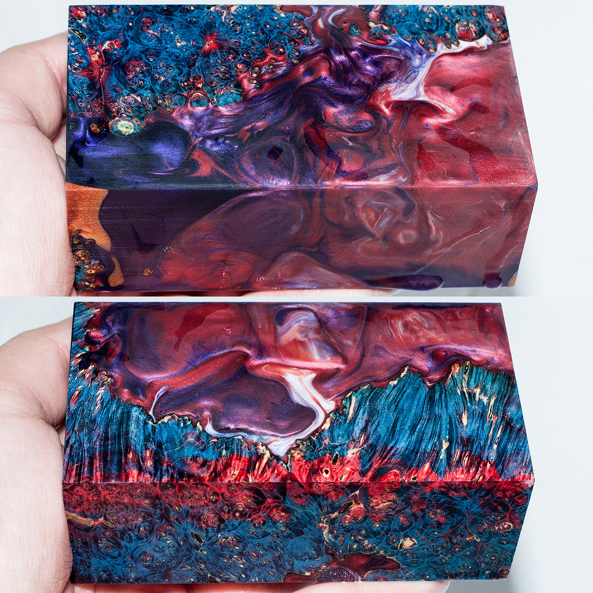 Hybrid blocks – wood and resin blanks – Dimec wood