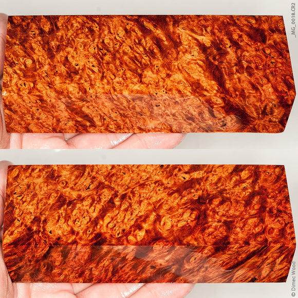 Stabilized wood red amboyna burl block – Dimec wood