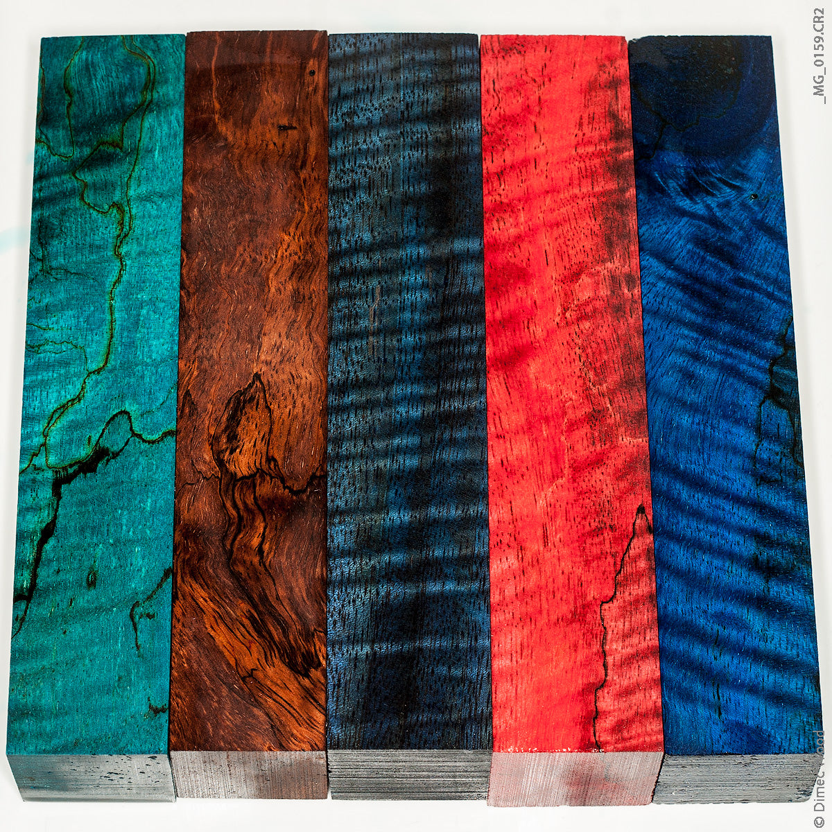 Stabilized wood curly mango pen blanks 5 pcs – Dimec wood