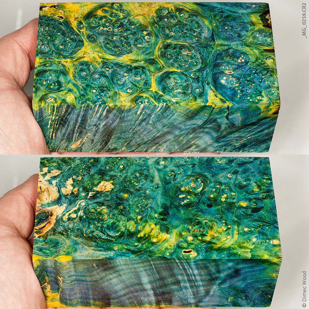 Stabilized wood box elder burl block – Dimec wood