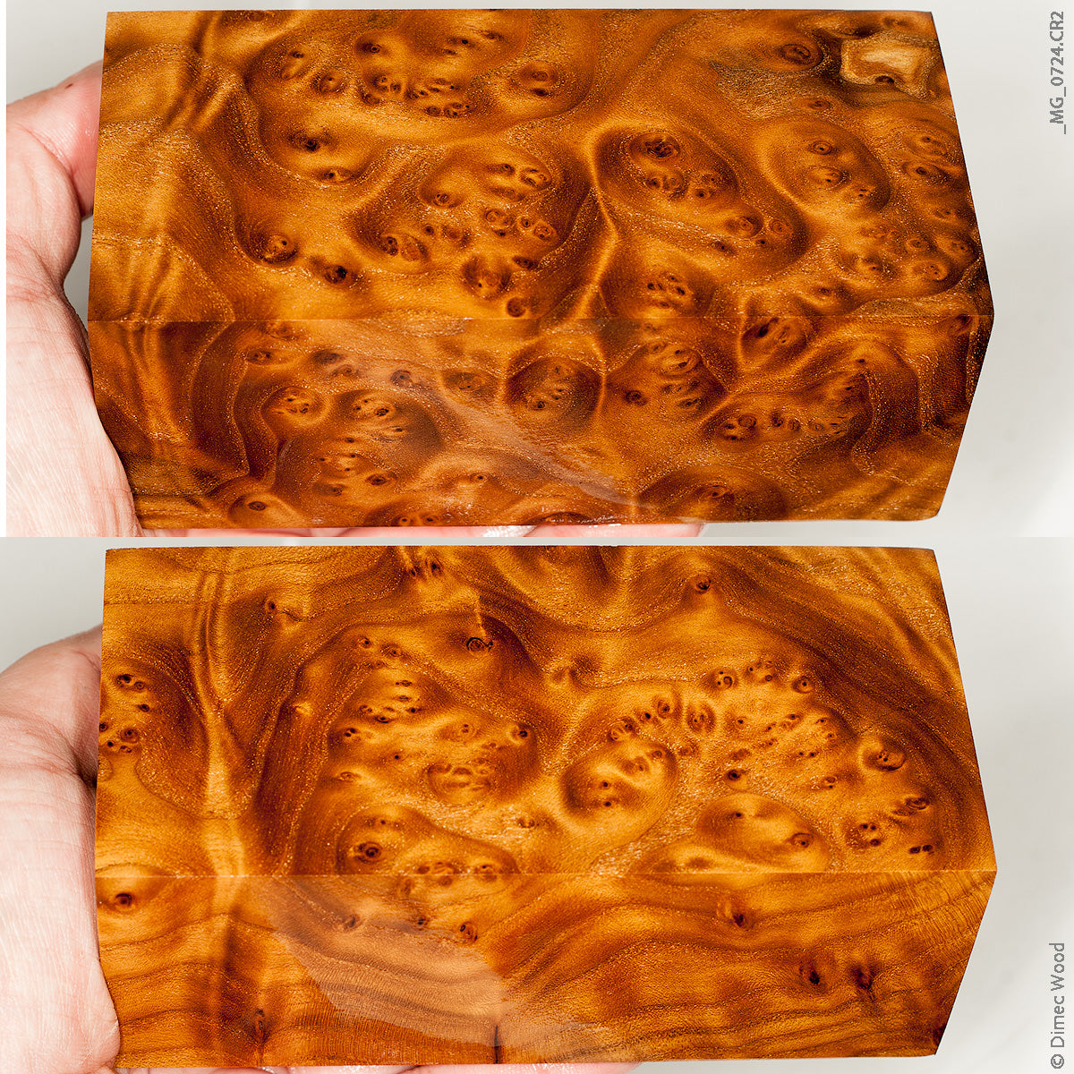 Stabilized wood wild olive burl block – Dimec wood