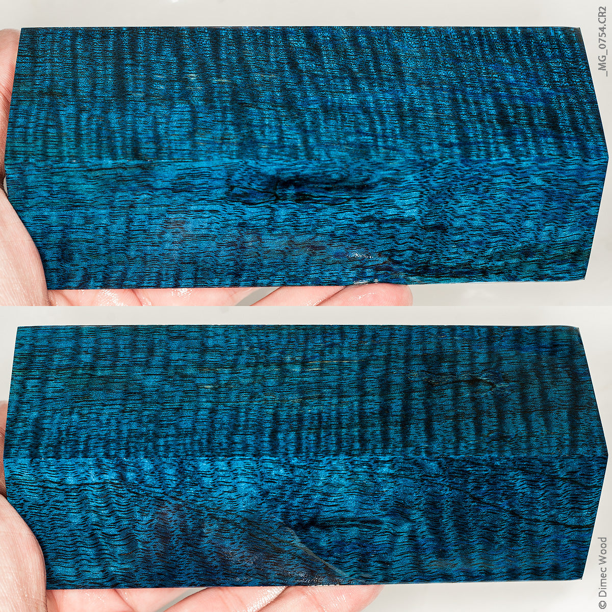 Stabilized curly mango wood block – Dimec wood