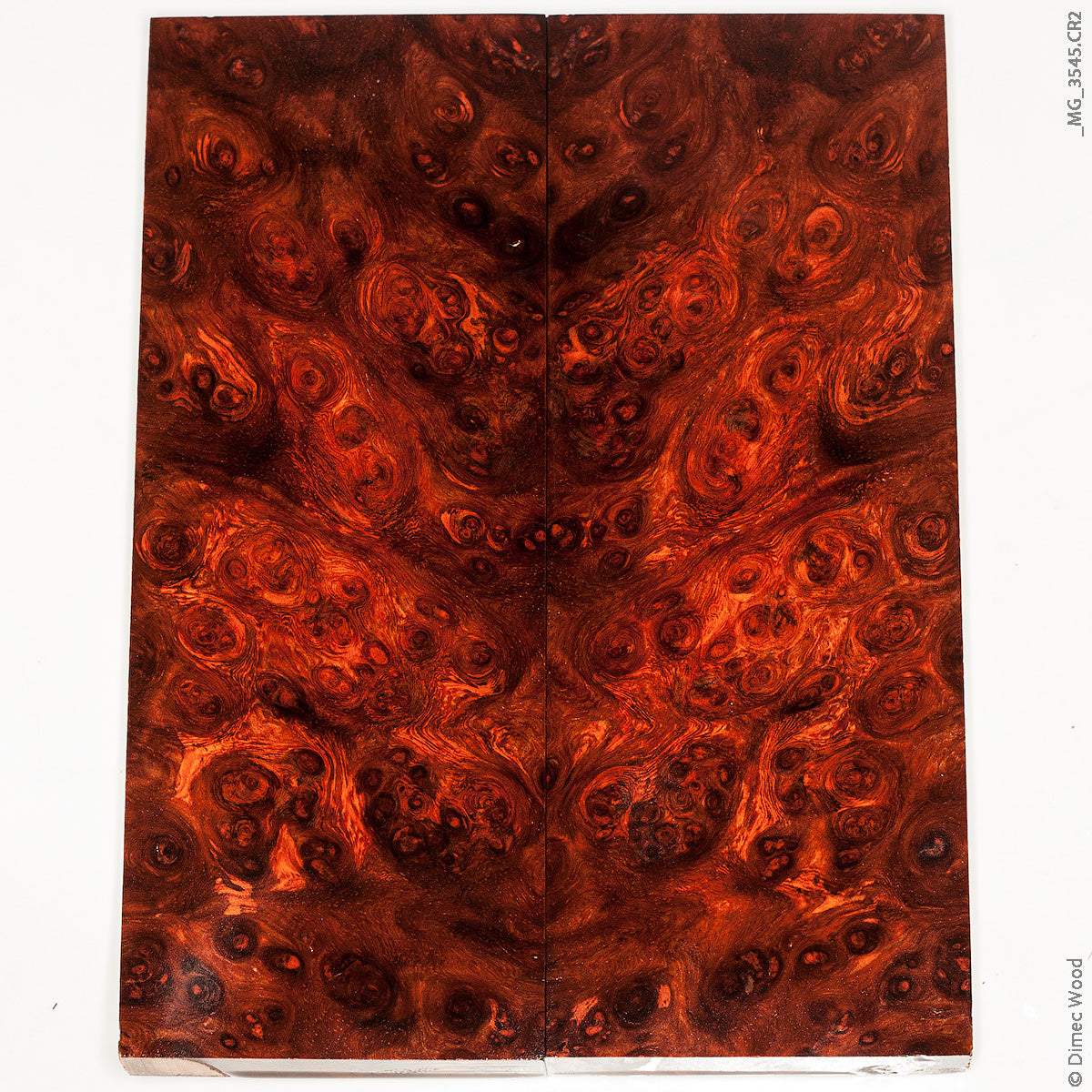 Stabilized red amboyna burl wood panels – Dimec wood