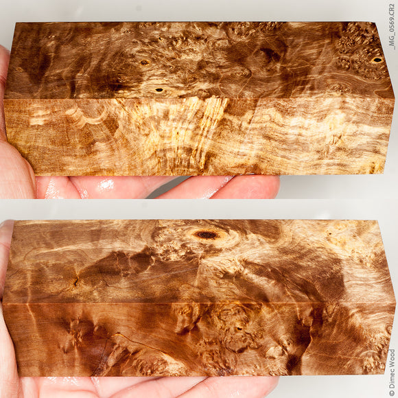 Stabilized wood box elder burl block – Dimec wood