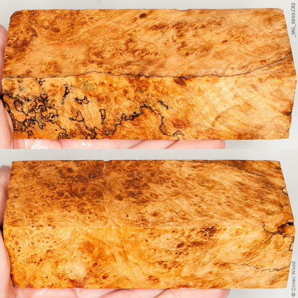 Stabilized natural wood box elder burl block – Dimec wood