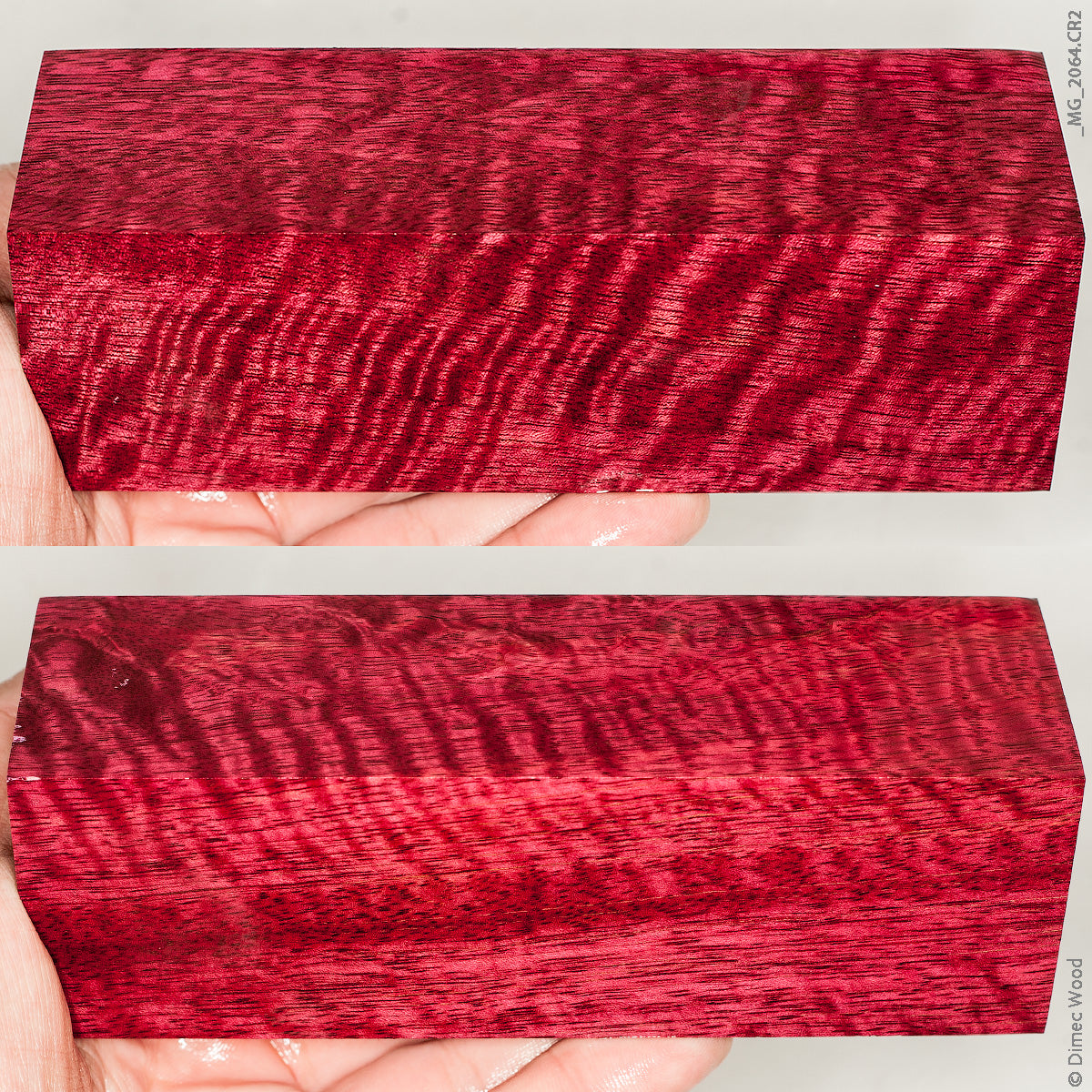 Stabilized curly mango wood block – Dimec wood