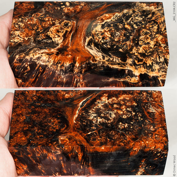 Stabilized wood box elder burl block – Dimec wood