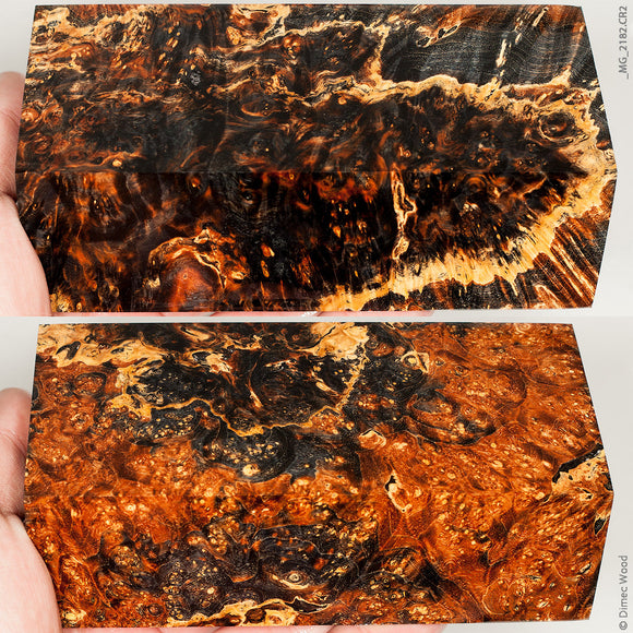 Stabilized wood box elder burl block – Dimec wood