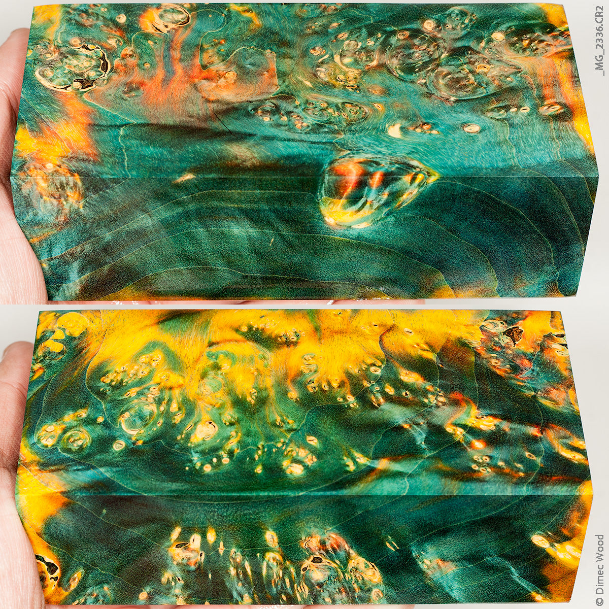 Stabilized wood box elder burl block – Dimec wood