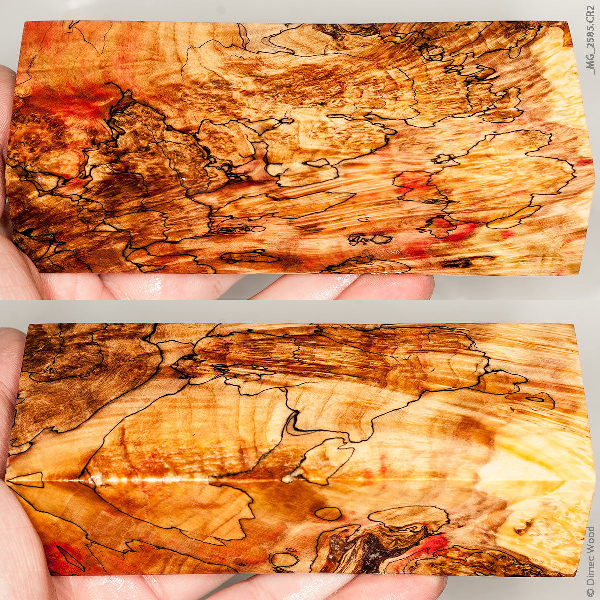 Stabilized wood spalted box elder burl block – Dimec wood