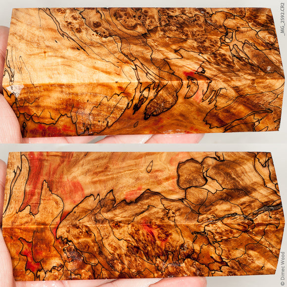 Stabilized wood spalted box elder burl block – Dimec wood