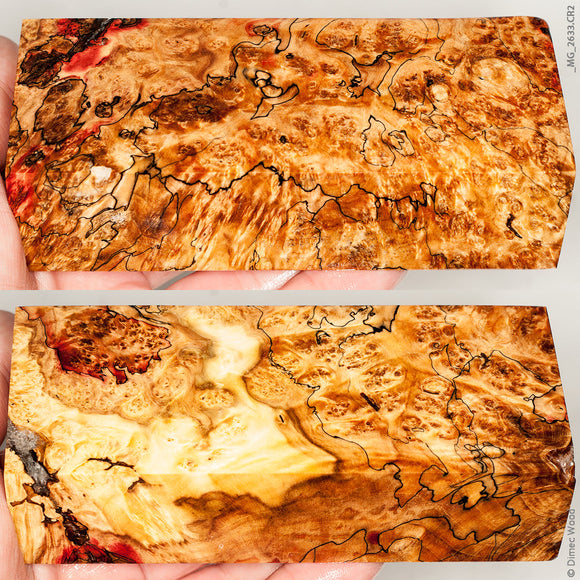 Stabilized wood spalted box elder burl block – Dimec wood