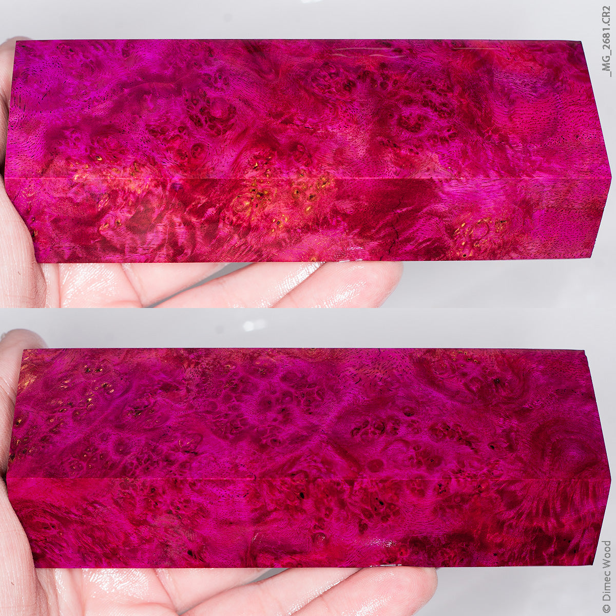 Stabilized wood golden amboyna burl block – Dimec wood