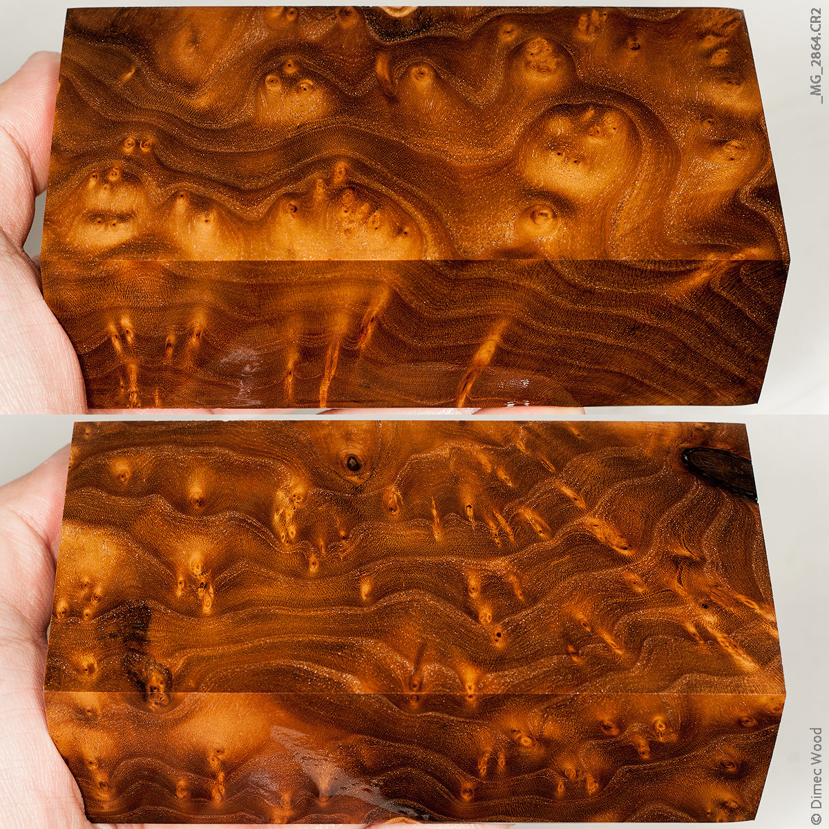 Stabilized wood wild olive burl block – Dimec wood