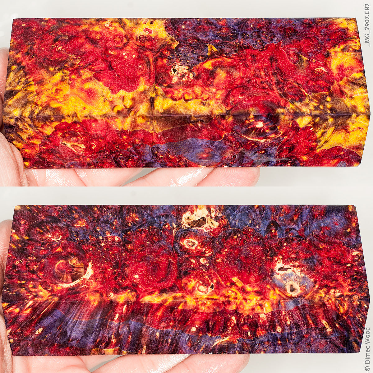 Stabilized wood box elder burl block – Dimec wood