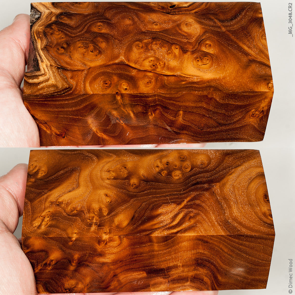Stabilized wood wild olive burl block – Dimec wood