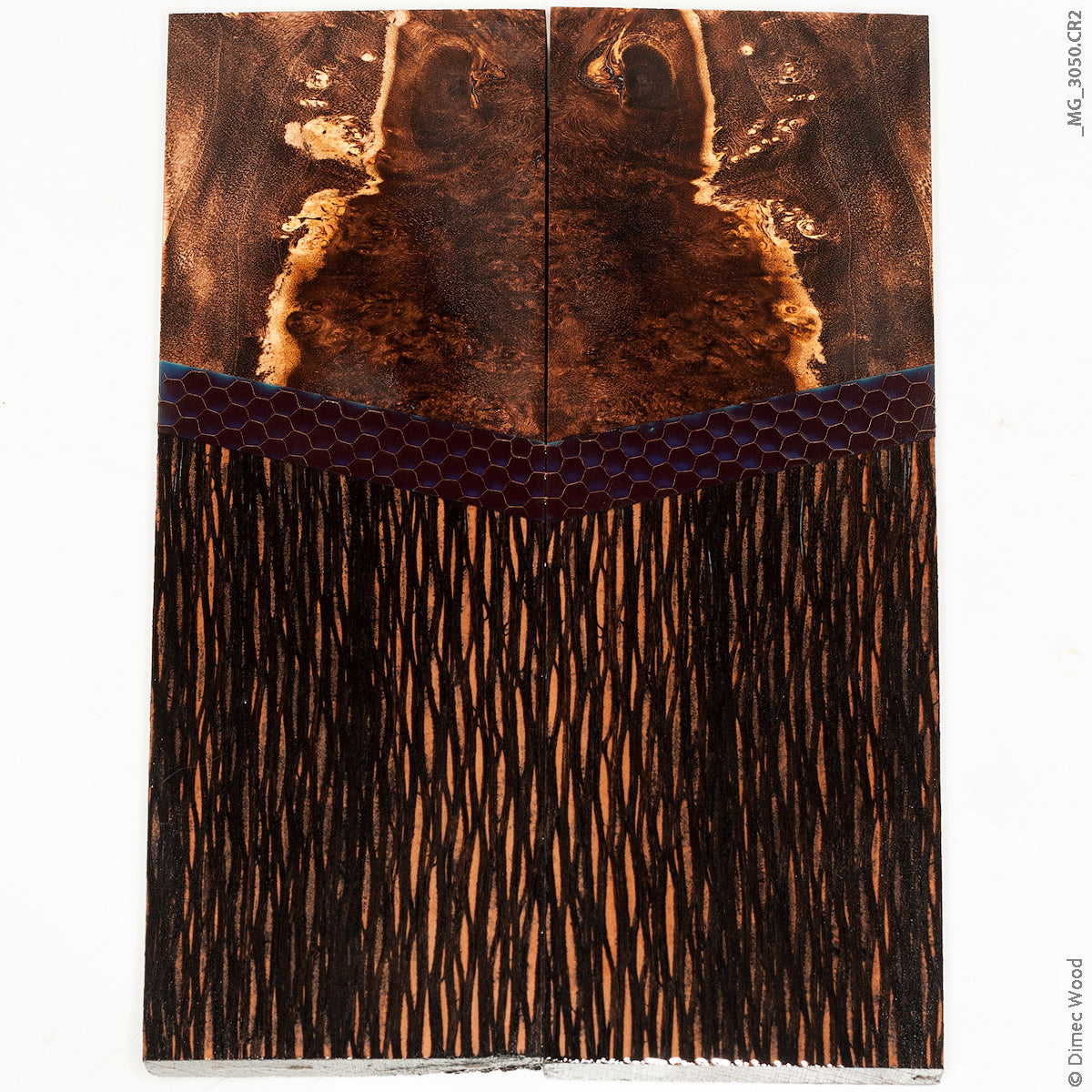 Stabilized box elder wood segmented panels – Dimec wood