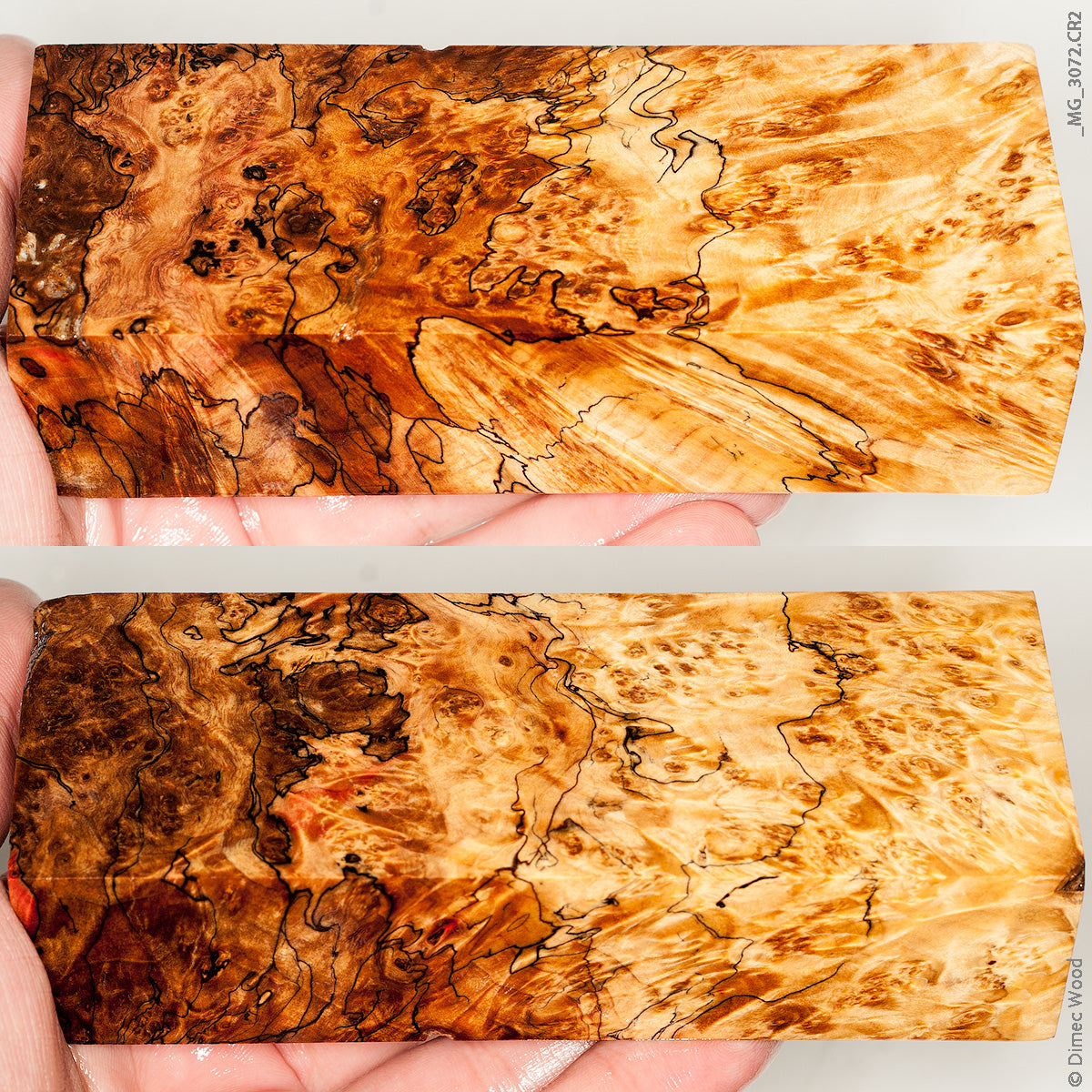 Stabilized spalted wood box elder burl block – Dimec wood
