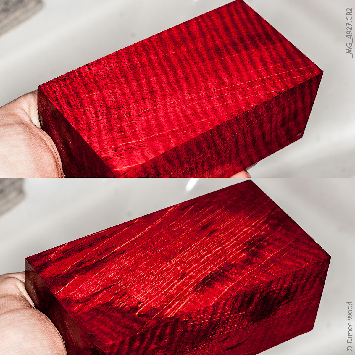 Stabilized quilted mango wood block – Dimec wood