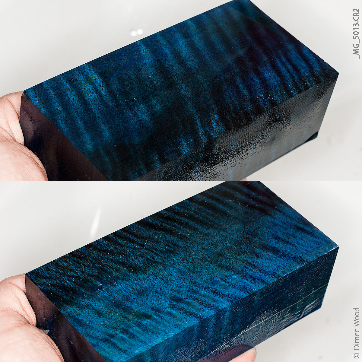 Stabilized quilted mango wood block – Dimec wood