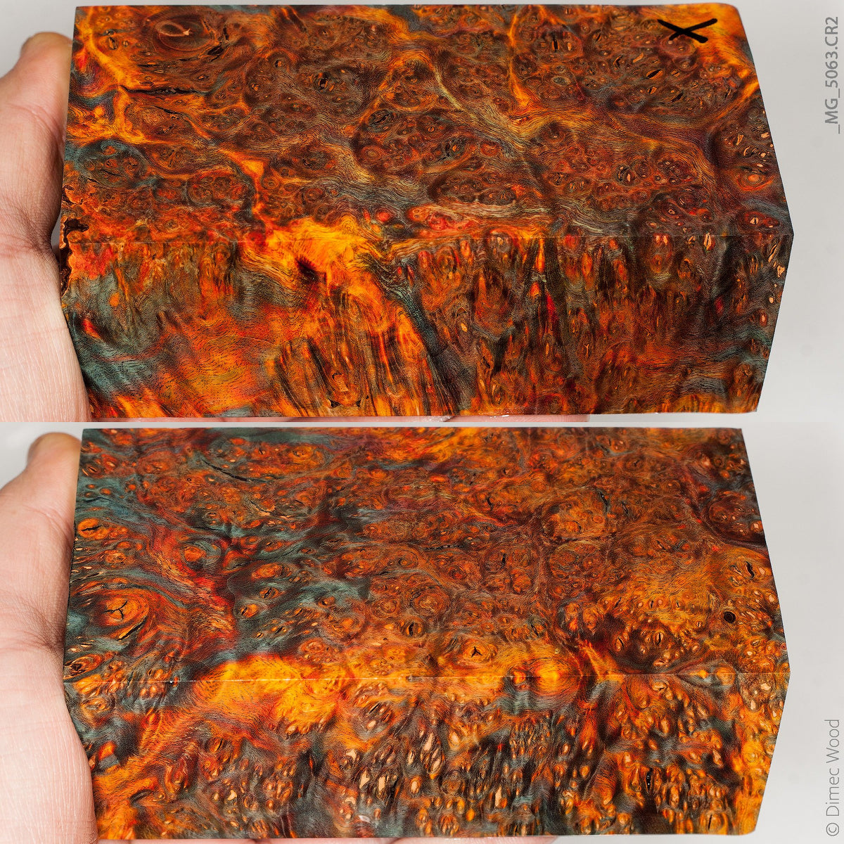 Stabilized wood alder burl block – Dimec wood