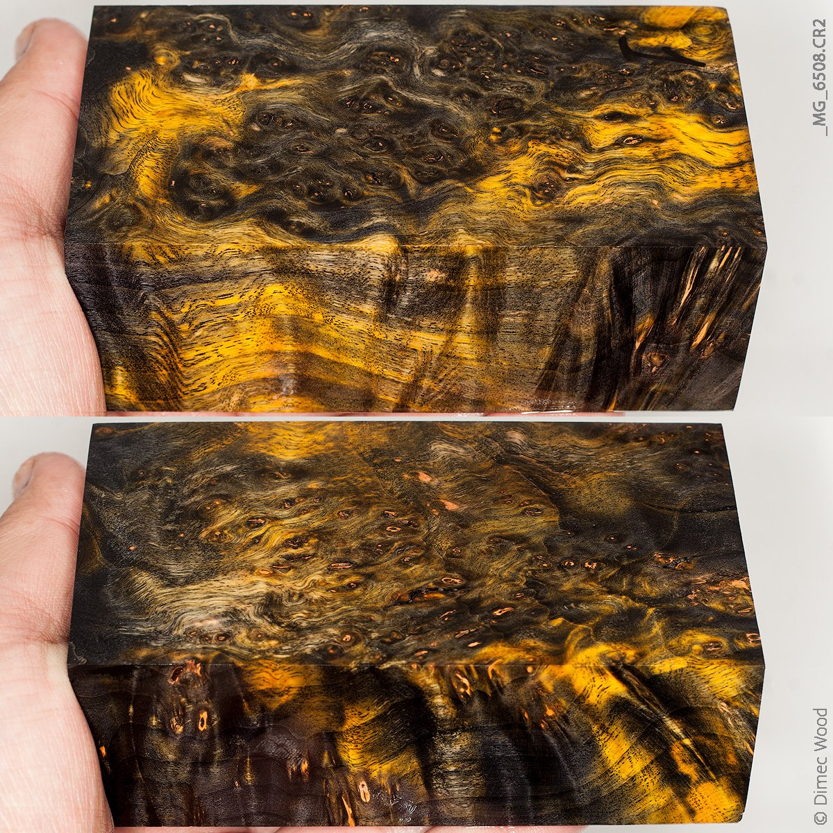 Stabilized wood alder burl block – Dimec wood