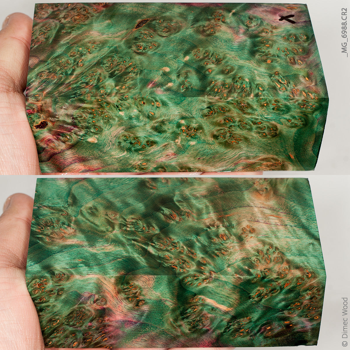 Stabilized wood alder burl block – Dimec wood