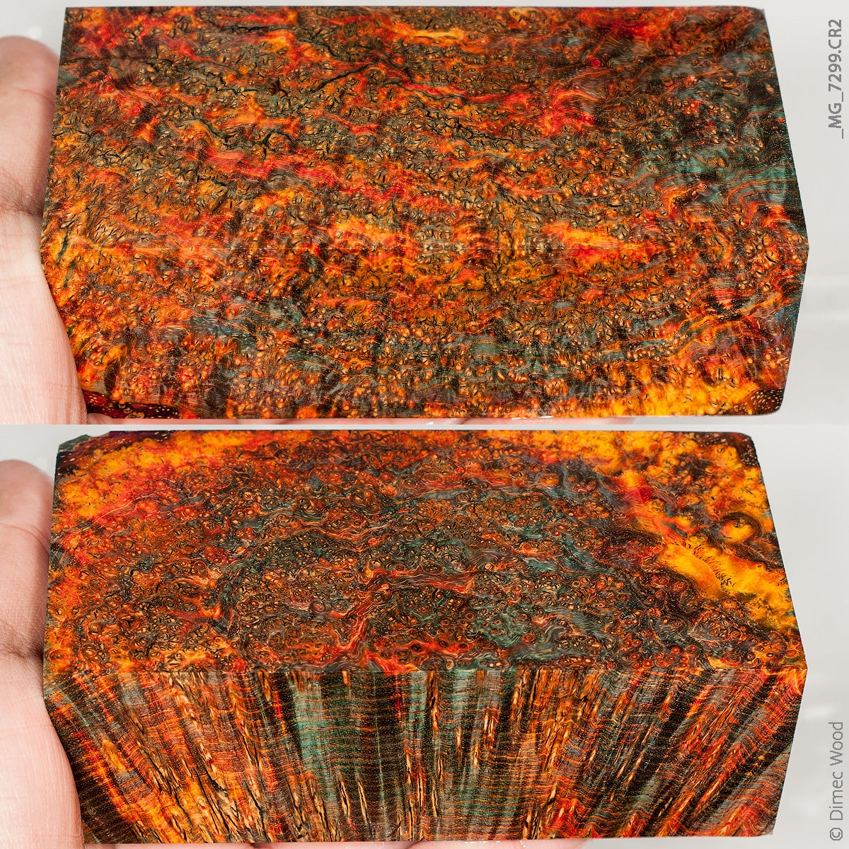 Stabilized wood black ash burl block – Dimec wood