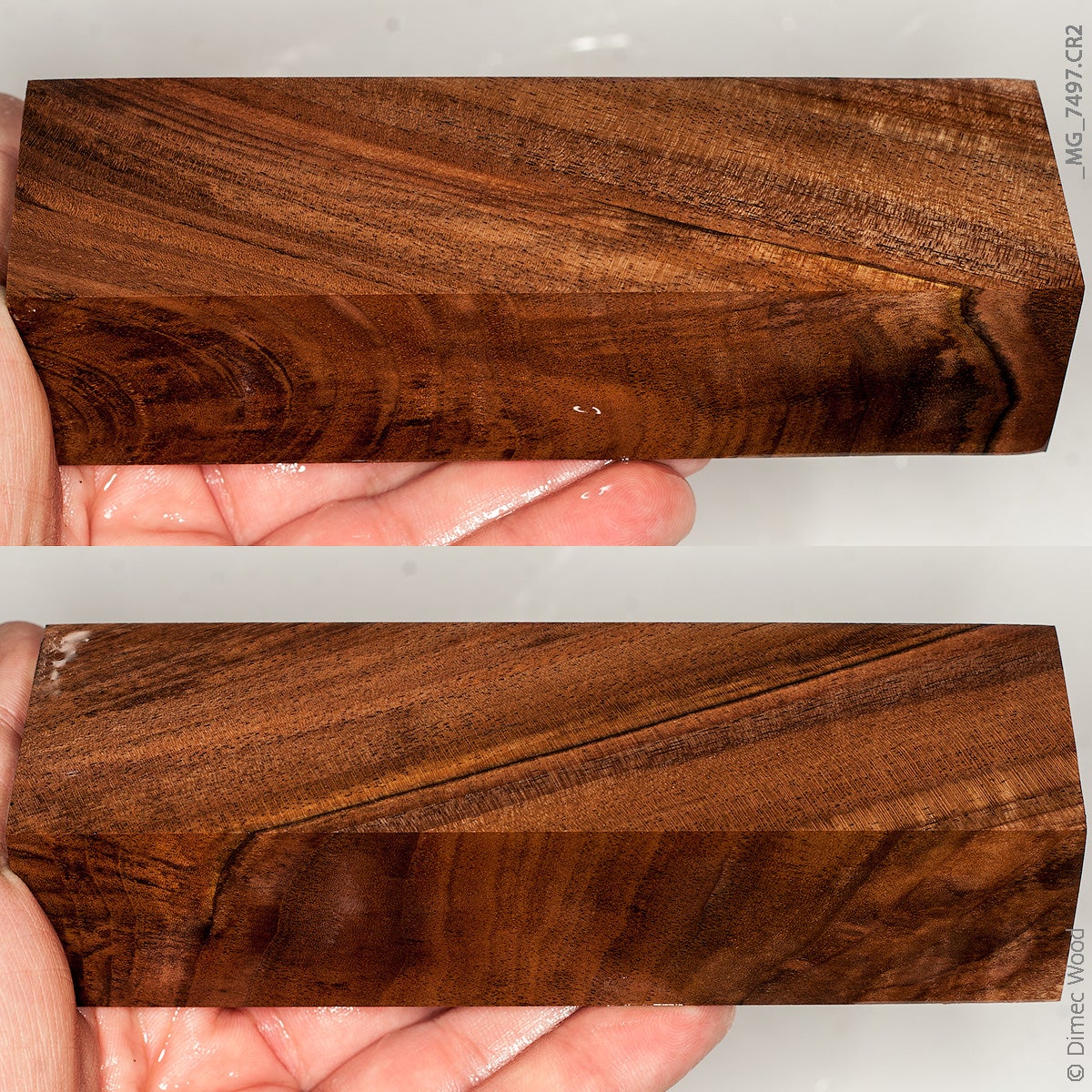Stabilized black walnut wood block – Dimec wood