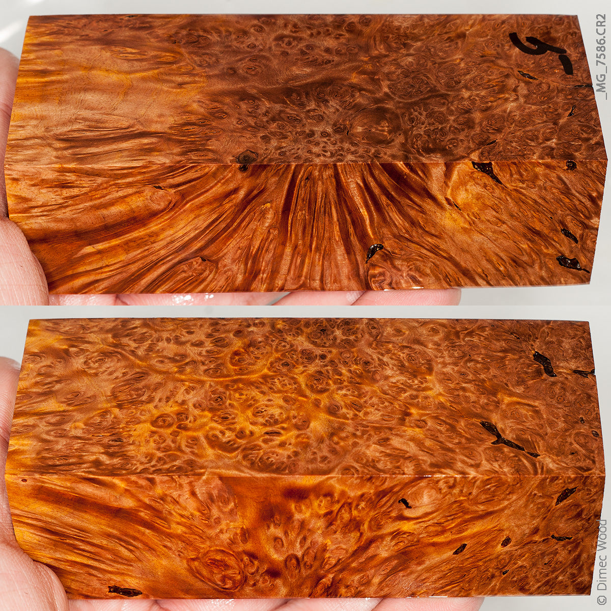 Stabilized wood alder burl block – Dimec wood