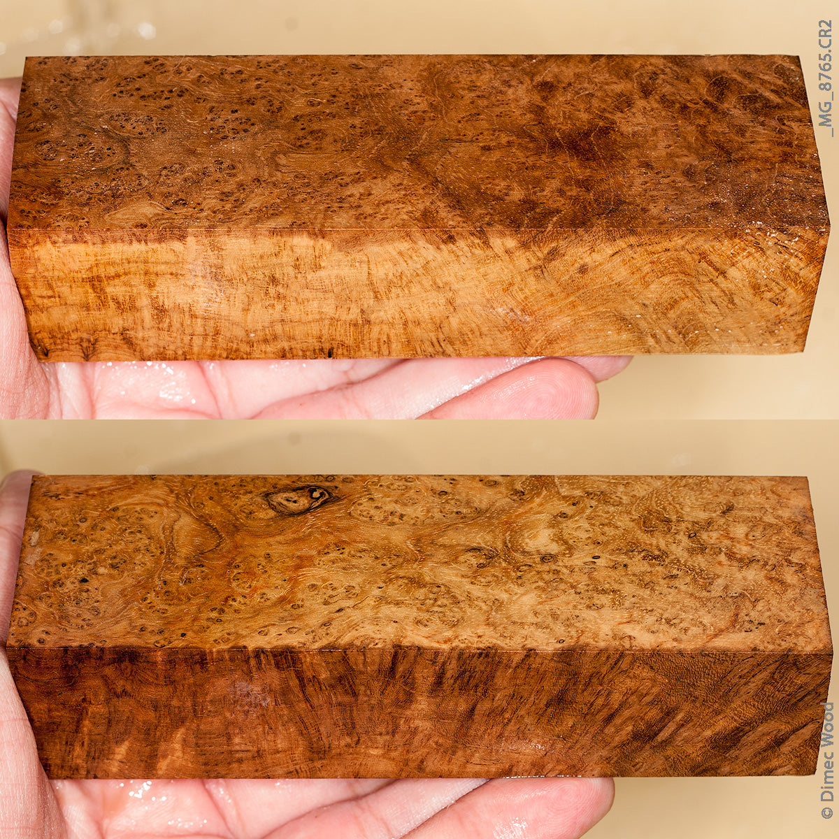 Stabilized wood teak burl block – Dimec wood