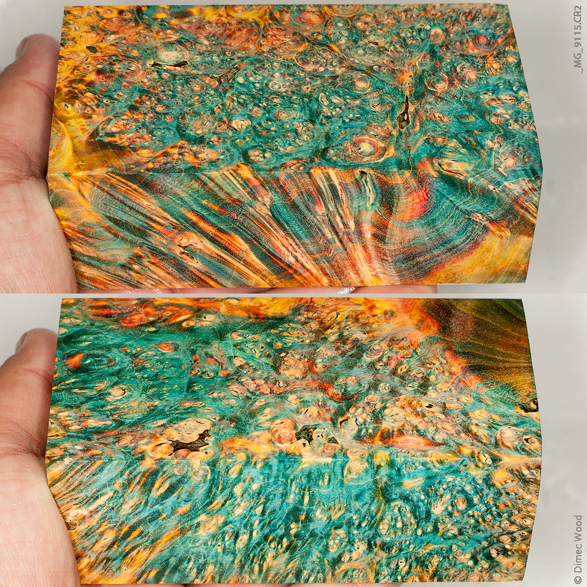 Stabilized wood box elder burl block – Dimec wood