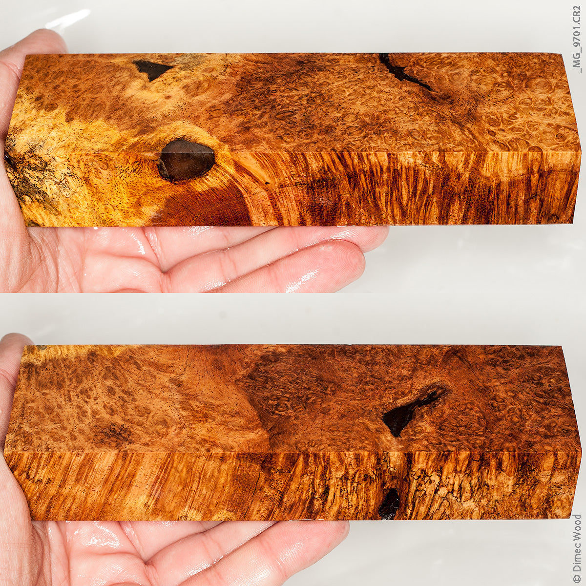 Stabilized wood spalted tamarind burl block – Dimec wood