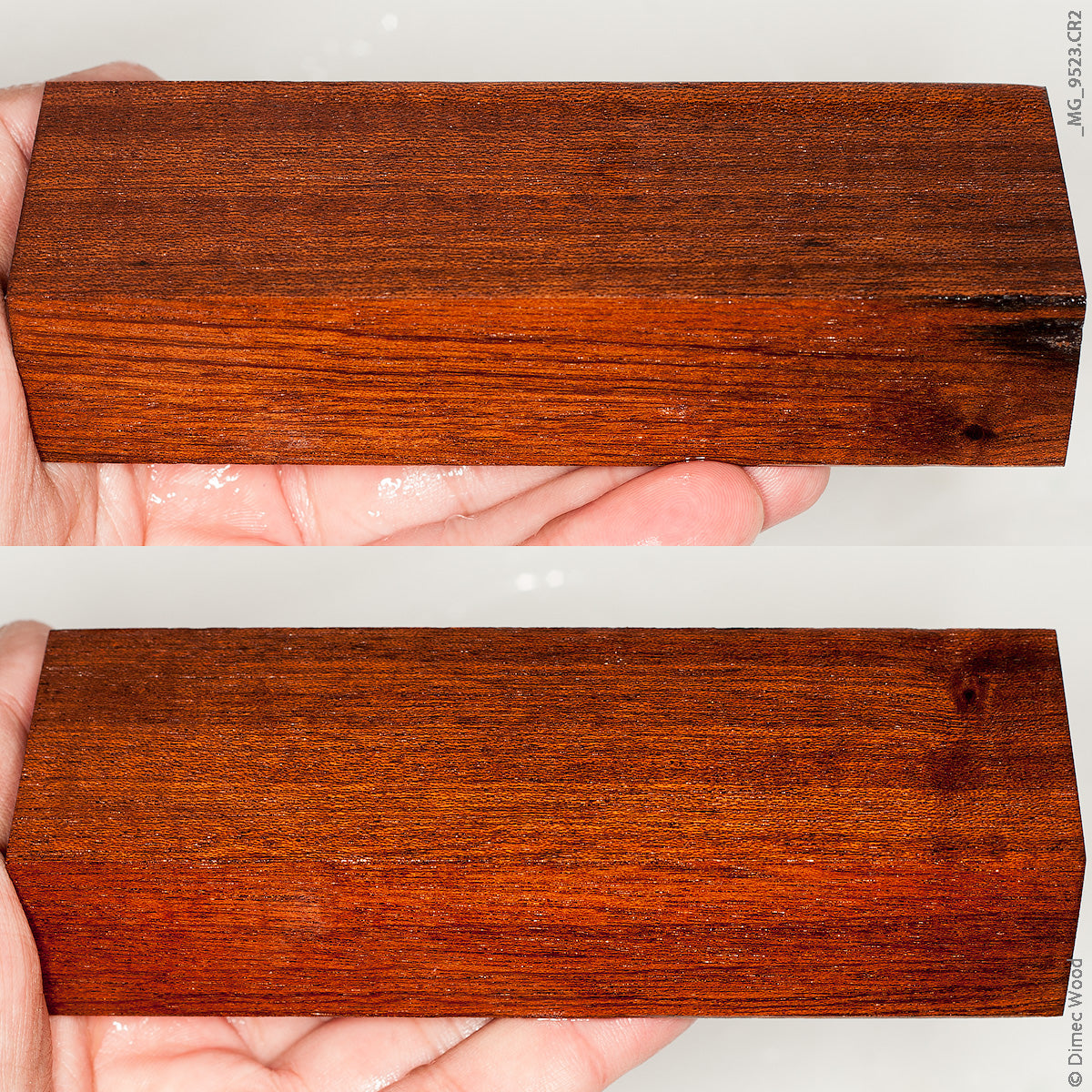 Stabilized mahagony wood block – Dimec wood