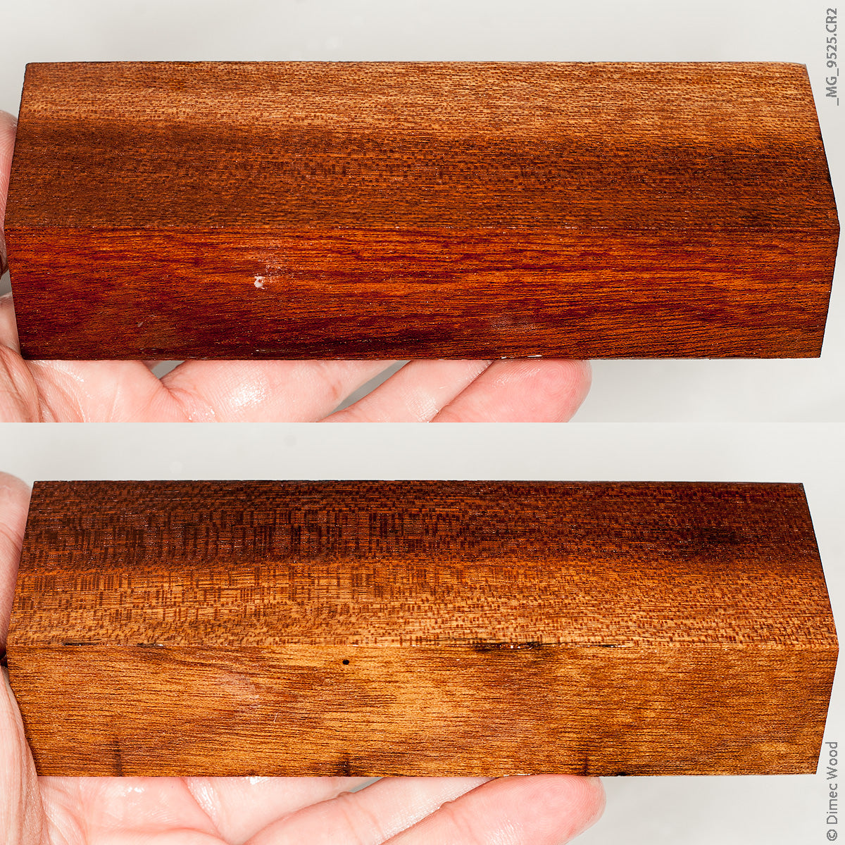 Stabilized mahagony wood block – Dimec wood